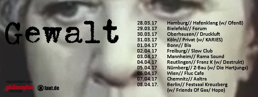 Patrick Wagners Band Gewalt: Drei 7-Inch-Singles und eine Tour im März ...