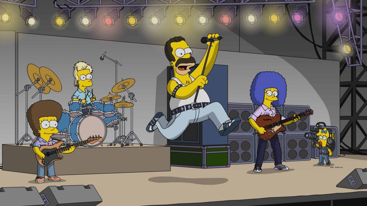 „The Simpsons“ goes Queen: TV-Termin mit Homer als Freddie Mercury ...