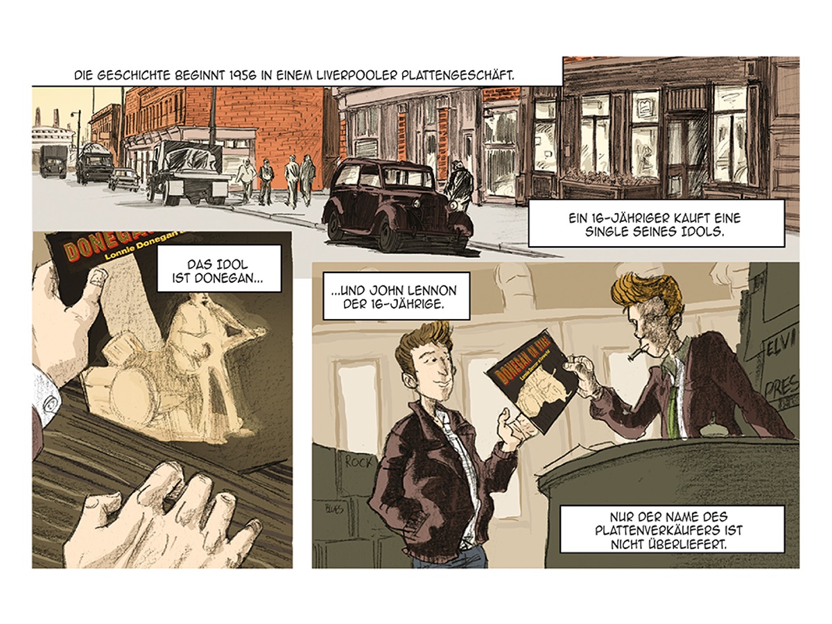 Exklusiver Beatles-Comic: Als John und Paul sich zum ersten Mal trafen ...