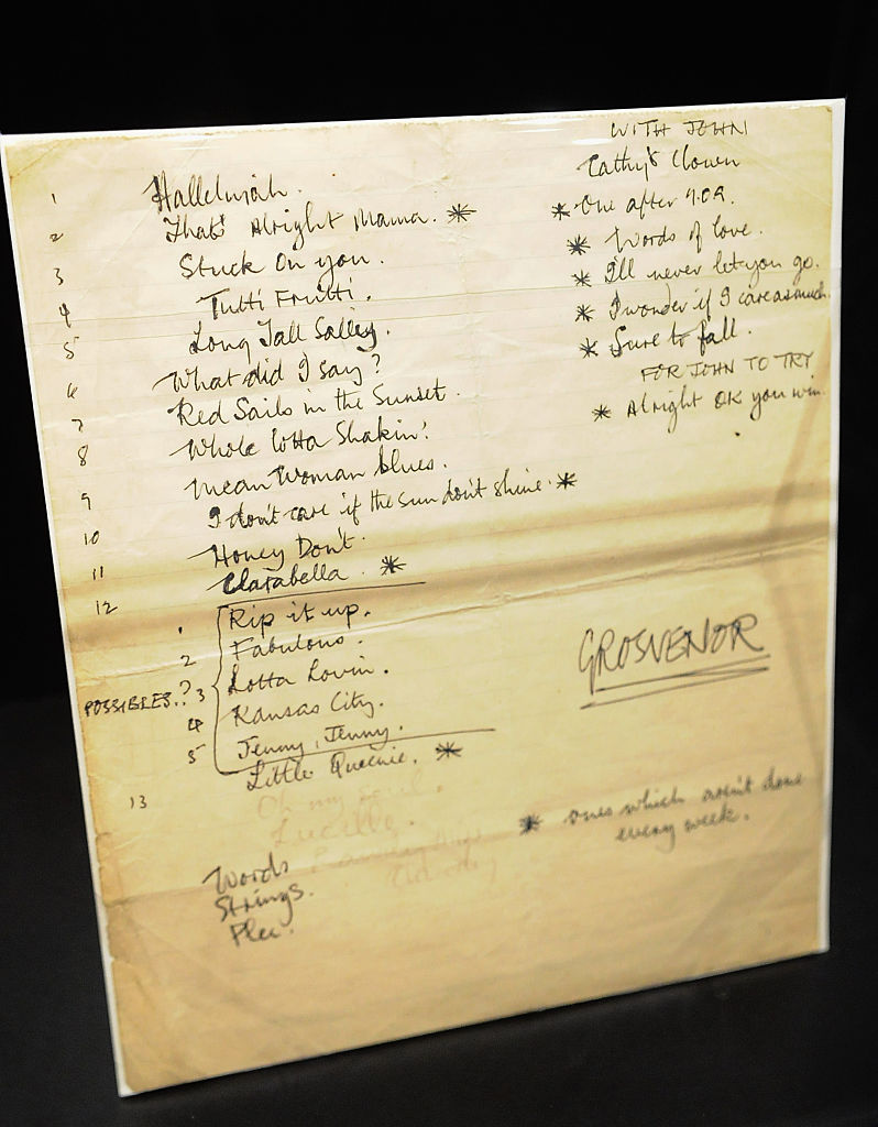 Beatles: Setlists aus den ersten Jahren werden versteigert
