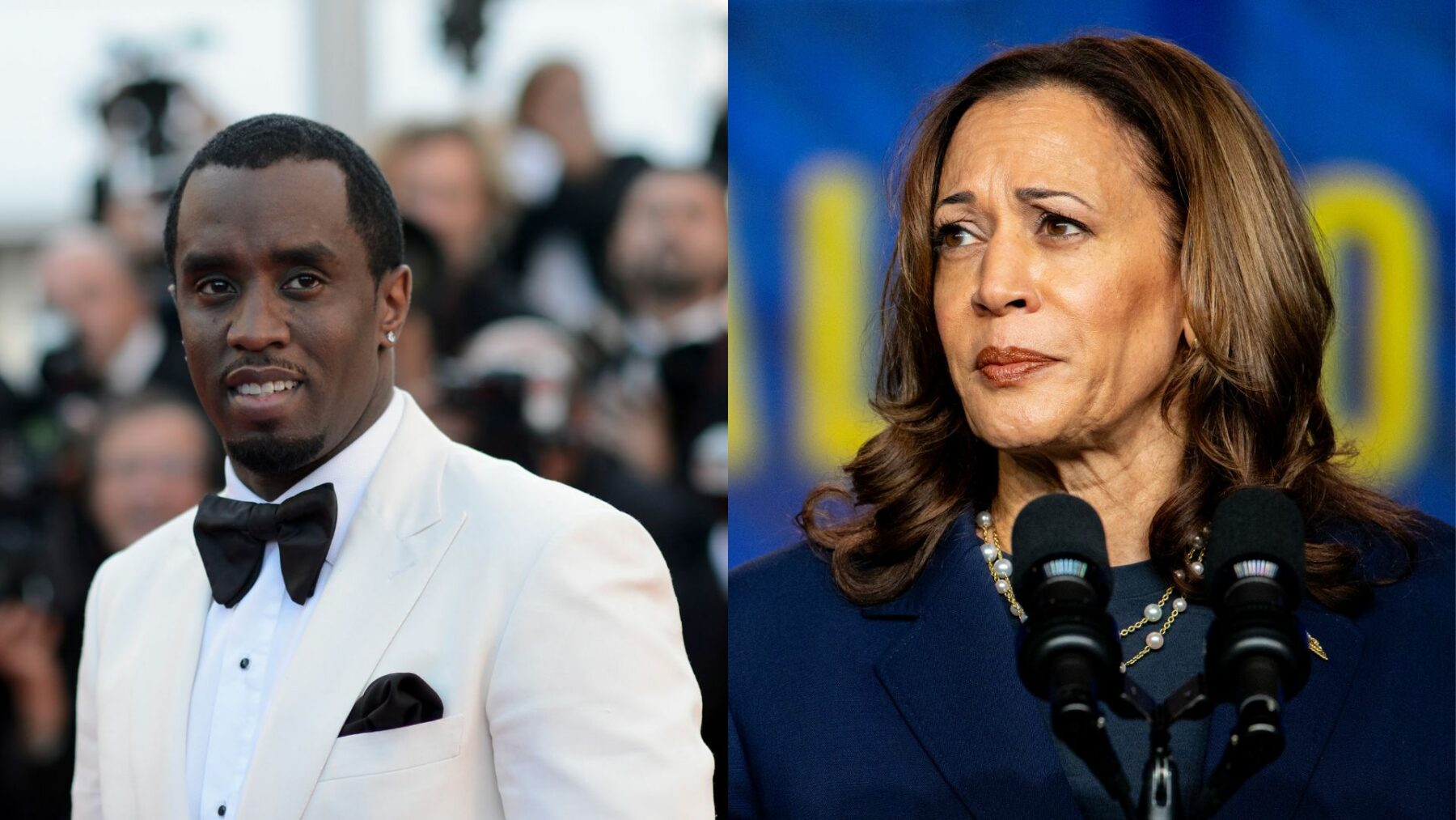 Trump verbreitet Fake-Bild: War Kamala Harris Gast bei Diddys „Freak ...